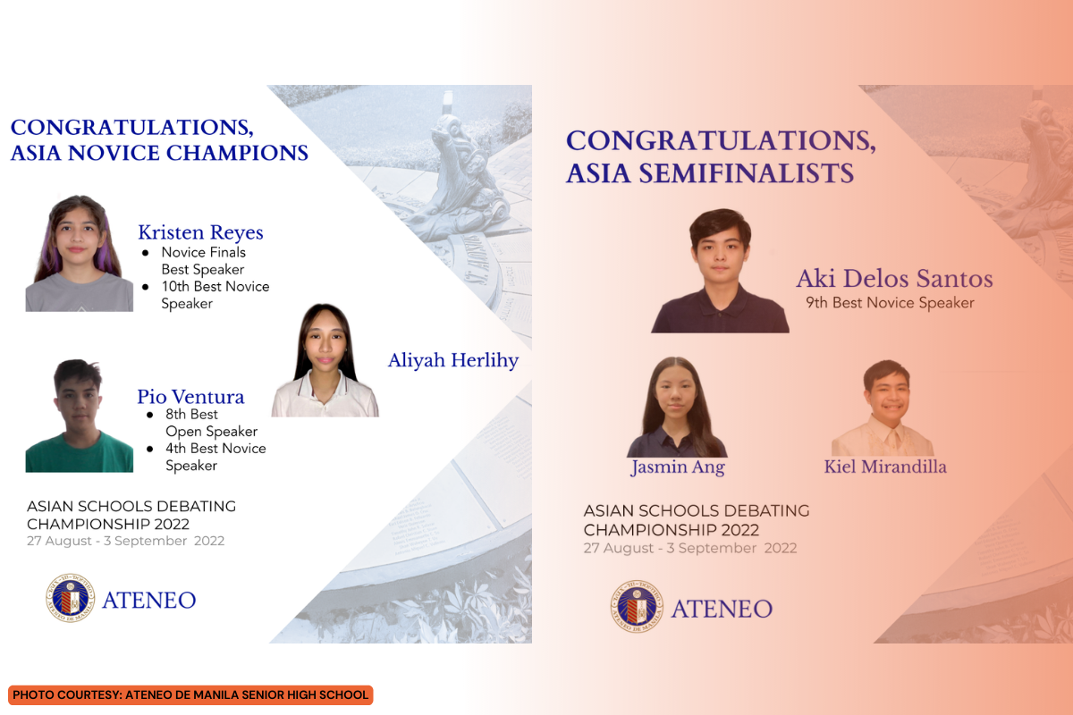 ATENEO DE MANILA SHS STUDENTS BAG AWARDS IN ASIAN SCHOOLS DEBATING ...
