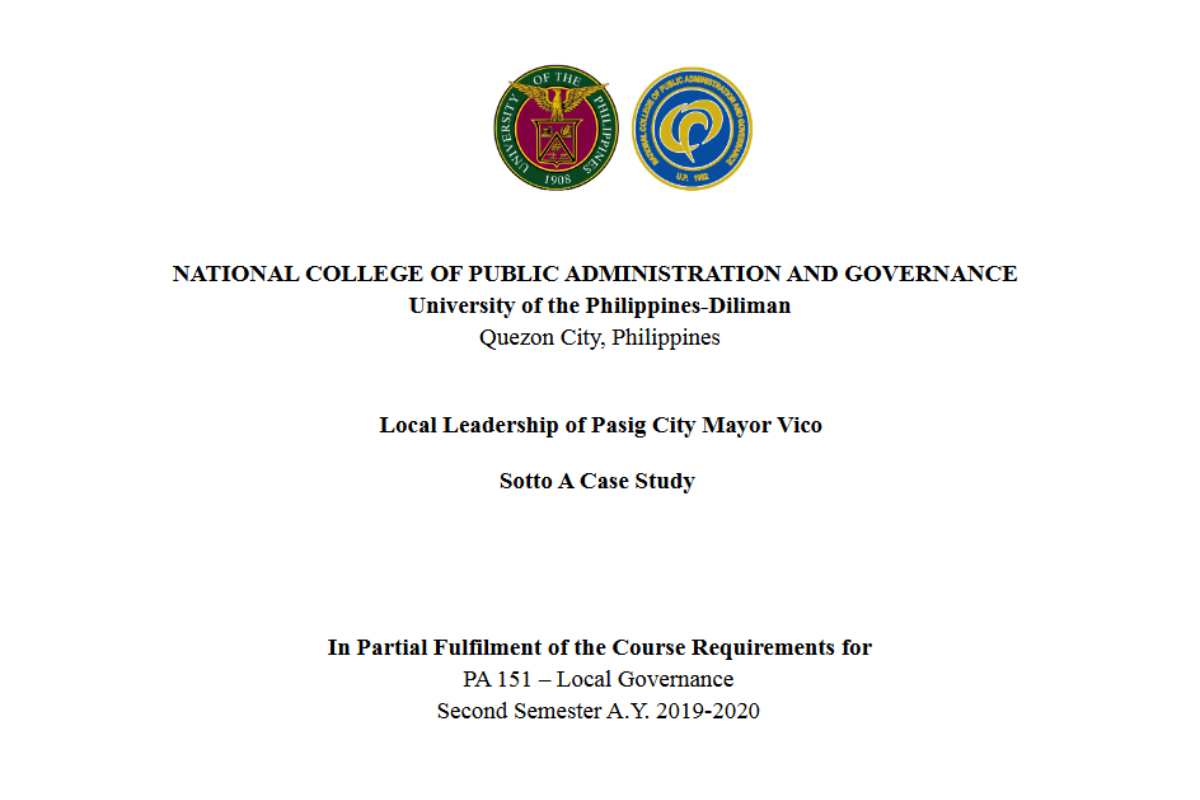 PUP RESEARCHERS DISCUSS TRUST-BASED GOVERNANCE WITH PASIG CITY MAYOR ...